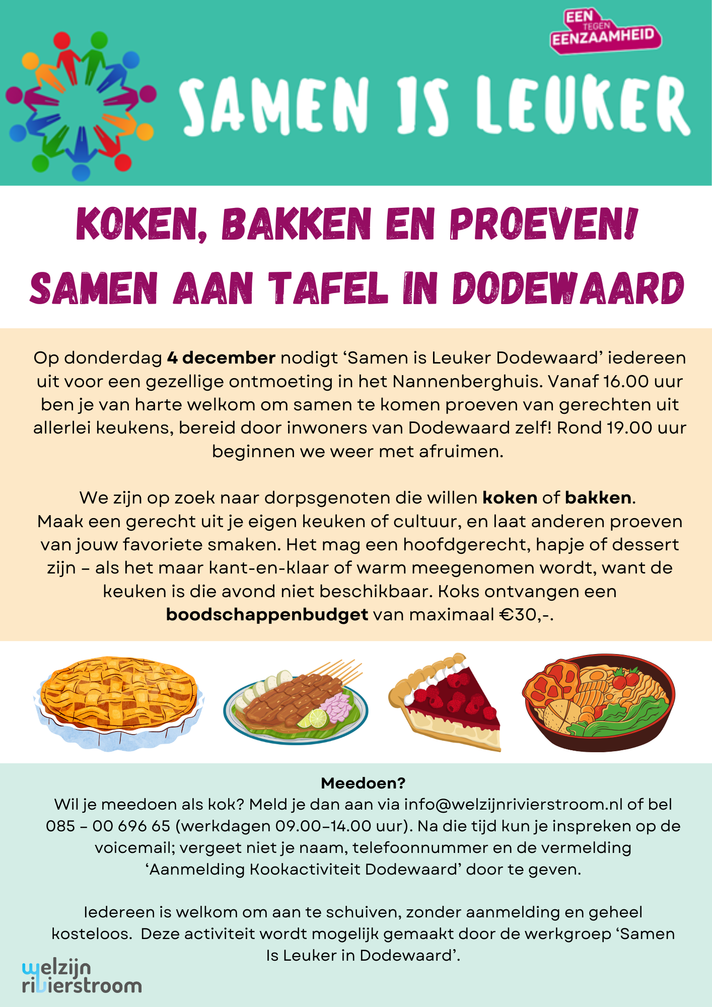 Koken, bakken en proeven – samen aan tafel in Dodewaard! | Gezond op ...